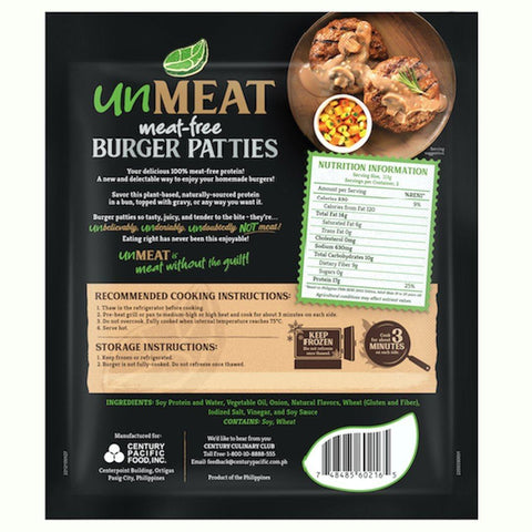 UnMeat Burger Patties | Pacific Bay